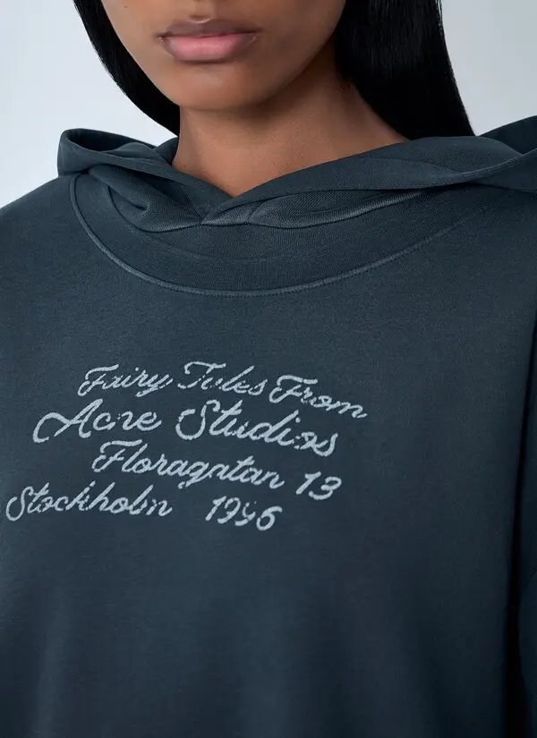 Acne Studios Hooded Logo Motif Sweatshirt