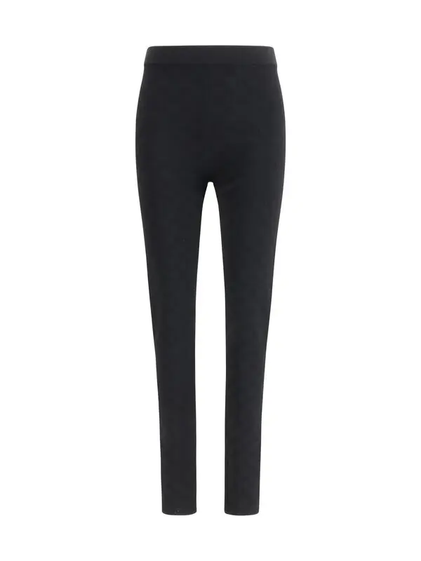 Gucci Elastic Gg Jacquard Leggings - Black