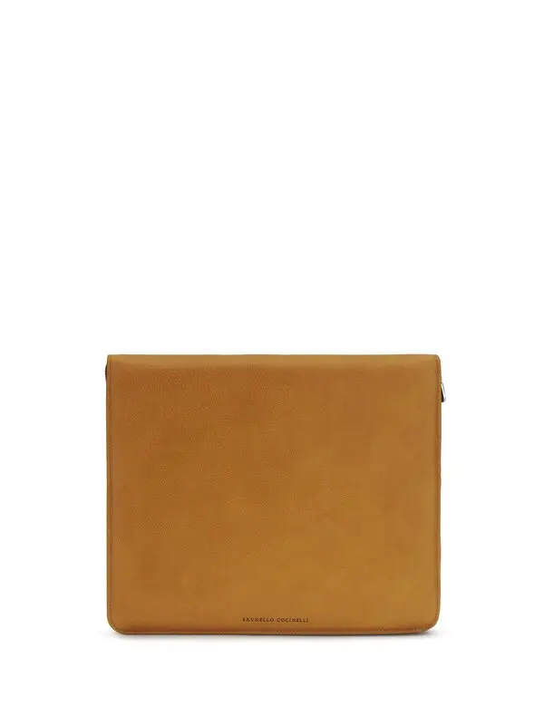 Brunello Cucinelli Leather Laptop Case
