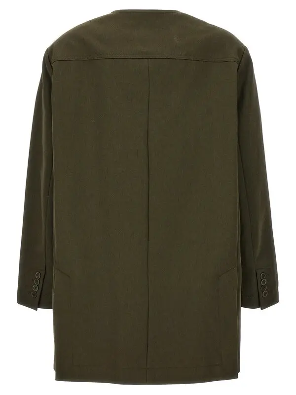 Max Mara Recital Heavy Cotton Drill Midi Jacket - Green