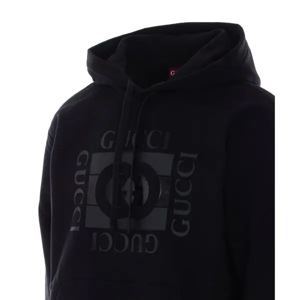 Gucci Incrocio Gg Print Logo Hoodie