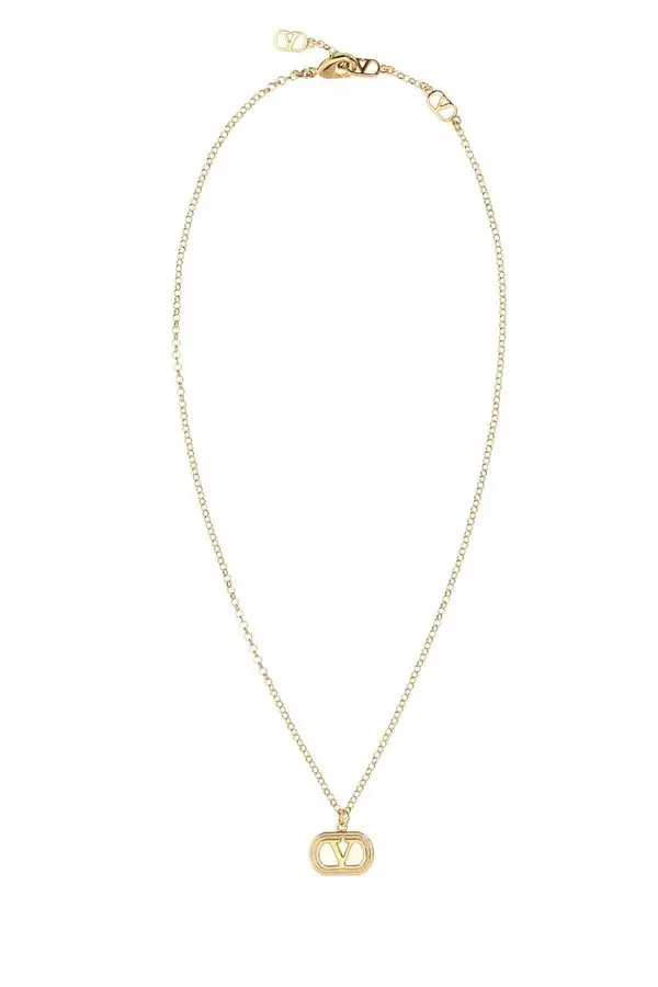 Valentino Garavani Metal Vlogo Signature Necklace - Gold