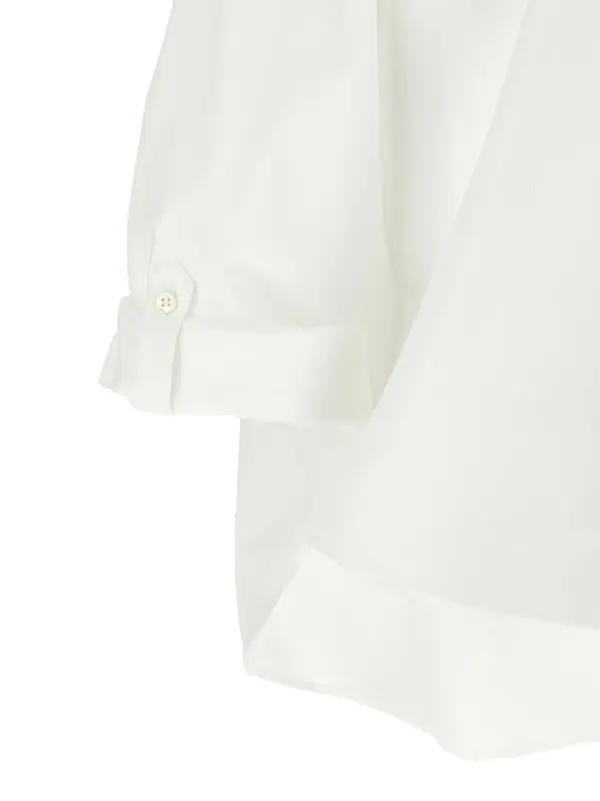 Brunello Cucinelli Monile Embellished Stretch Cotton Poplin Shirt