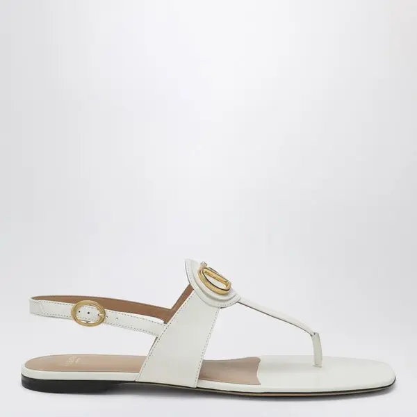 Valentino Garavani Vlogo Signature Thong Sandals - White
