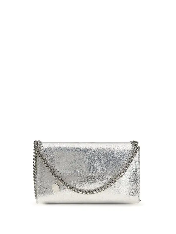 Stella McCartney Falabella Metallic Fabric Shoulder Bag - Silver