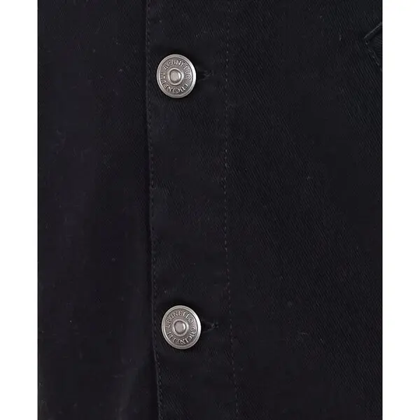 Brunello Cucinelli Light Denim Jacket With Leather Collar
