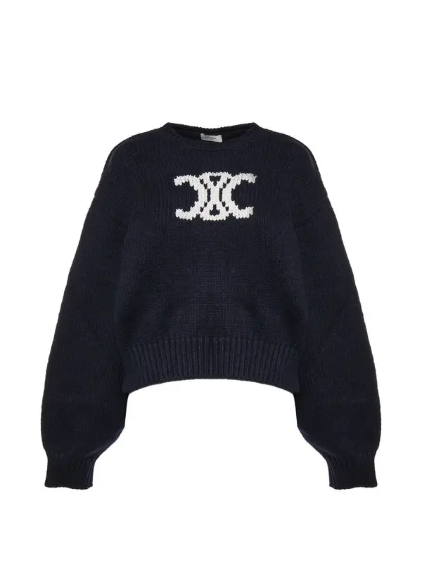 Celine Triomphe Cotton Sweater - Multicolor