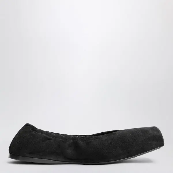 Alaïa Two-tone Ballerina With Square Toe In Brown - Black