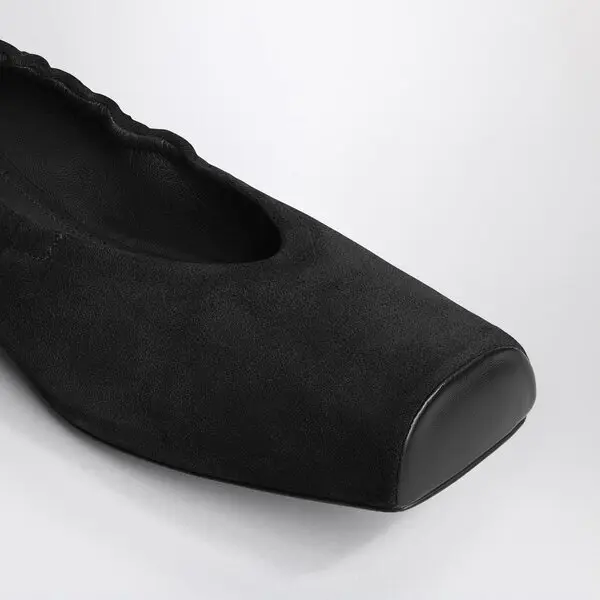 Alaïa Two-tone Ballerina With Square Toe In Brown - Black