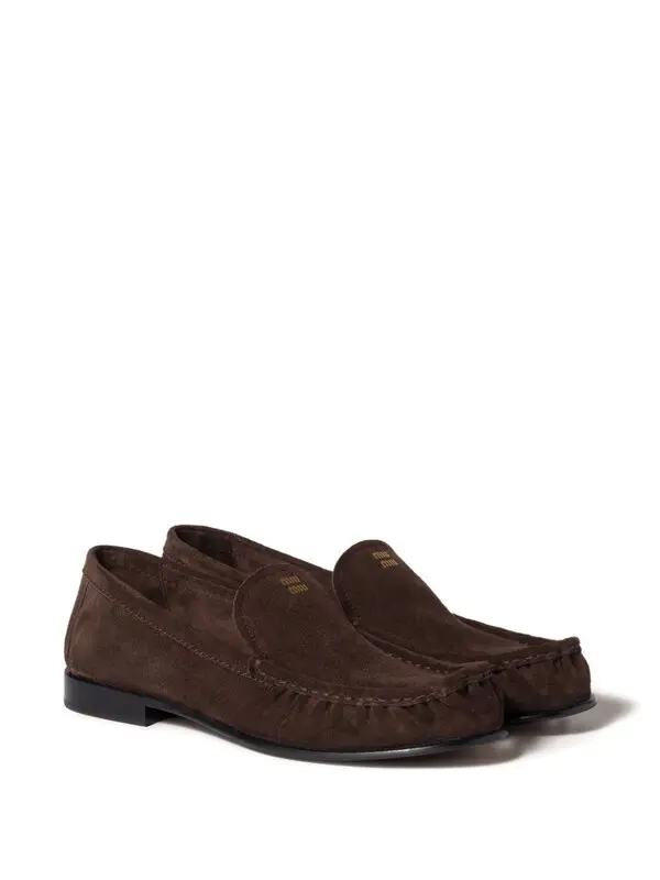 Miu Miu Suede Leather Loafers - Multicolor