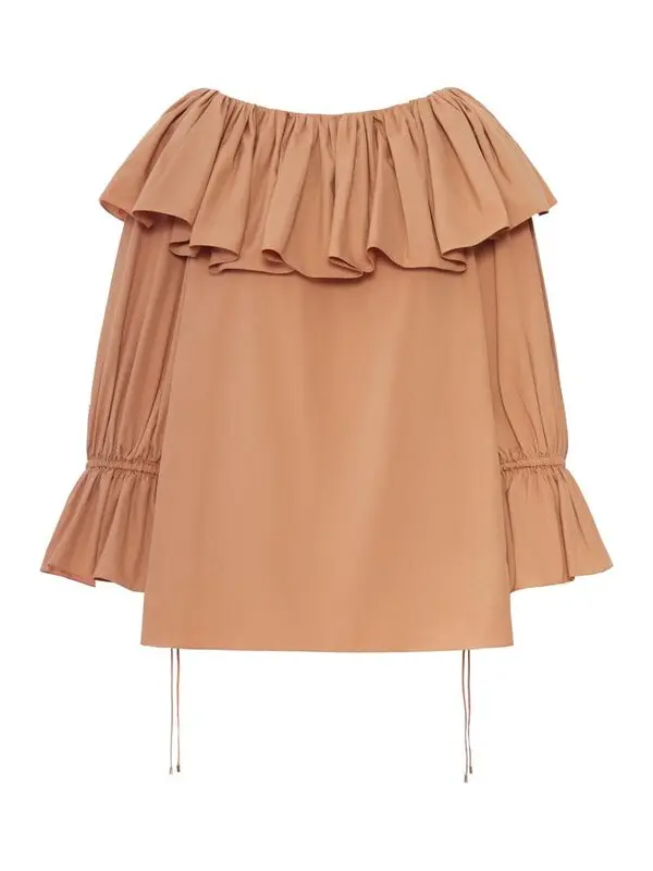 Chloé Cotton Blouse With Ruffles