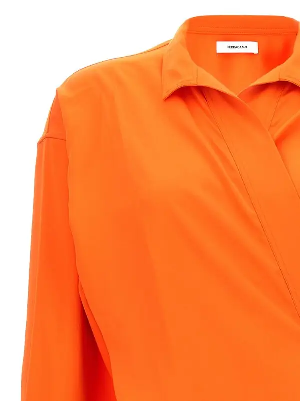 FERRAGAMO Satin Asymmetric Shirt