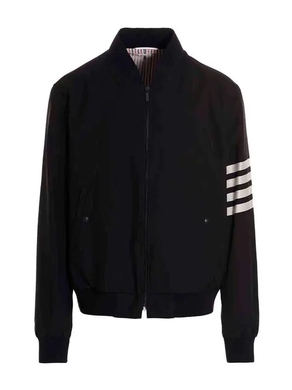 Thom Browne 4 Bar Wool Bomber Jacket - Blue