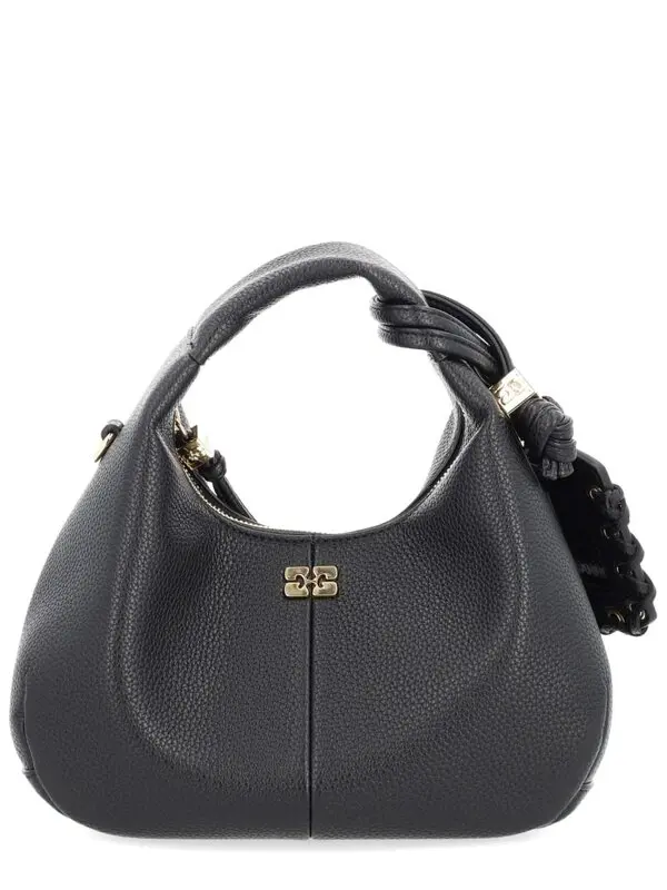 GANNI Borsa Hobo Small - Black