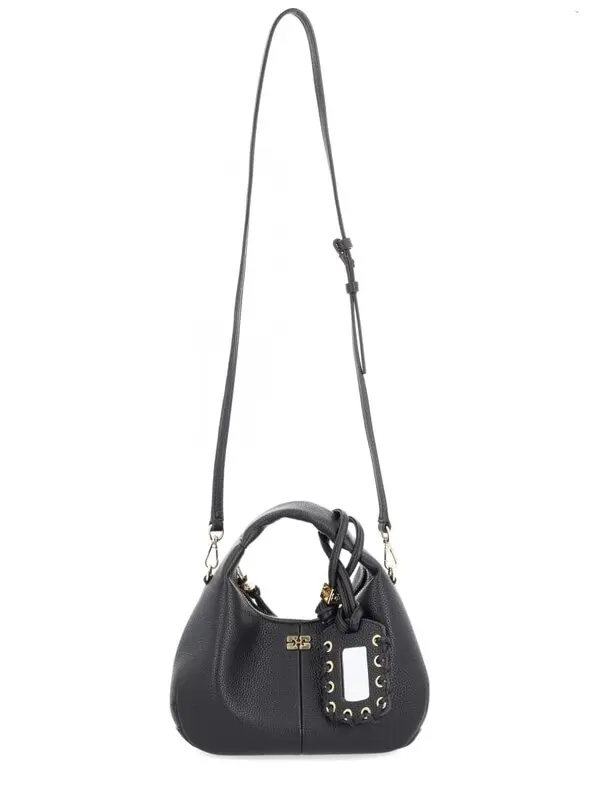 GANNI Small Hobo Bag - Black