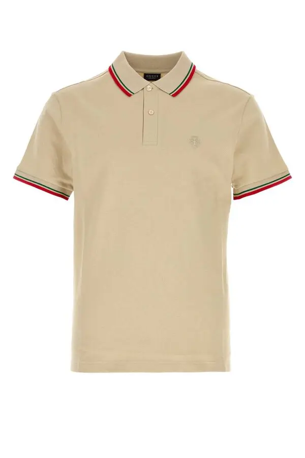 Gucci Beige Stretch Piquet Polo Shirt