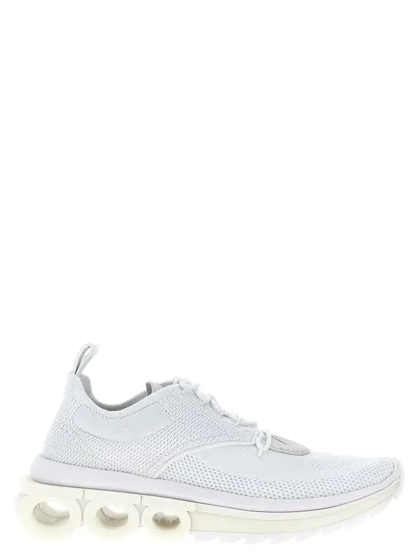 FERRAGAMO Nima Technical Knit Sneakers - White