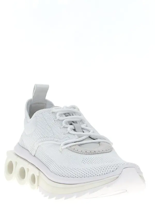 FERRAGAMO Nima Technical Knit Sneakers - White