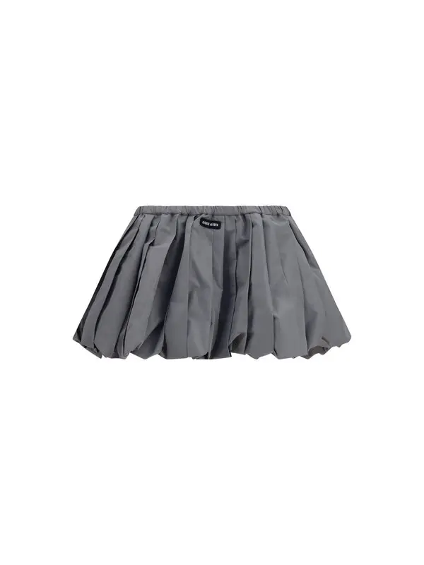 Miu Miu Balloon Mini Skirt - Gray