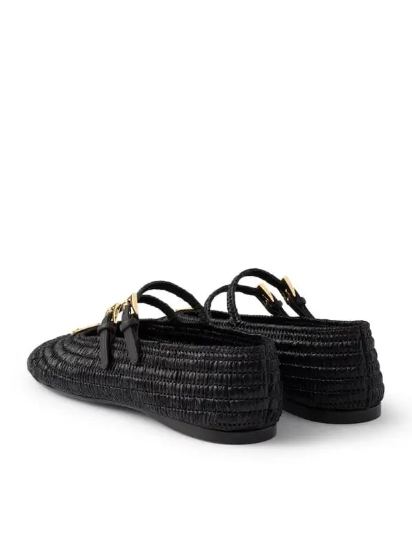 Prada Crochet Ballerinas - Black