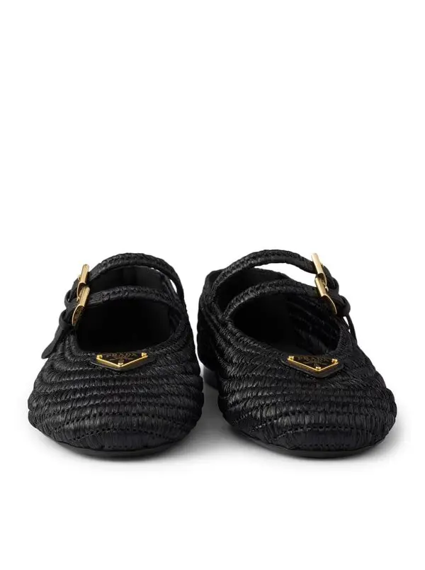 Prada Crochet Ballerinas - Black