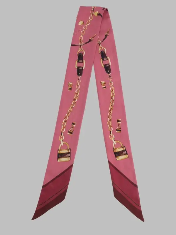 Chloé Silk Paddington Foulard Scarf - Pink