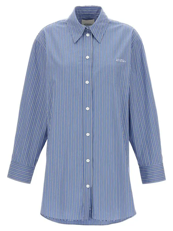 Isabel Marant Étoile Cylvany Striped Cotton Shirt - Blue