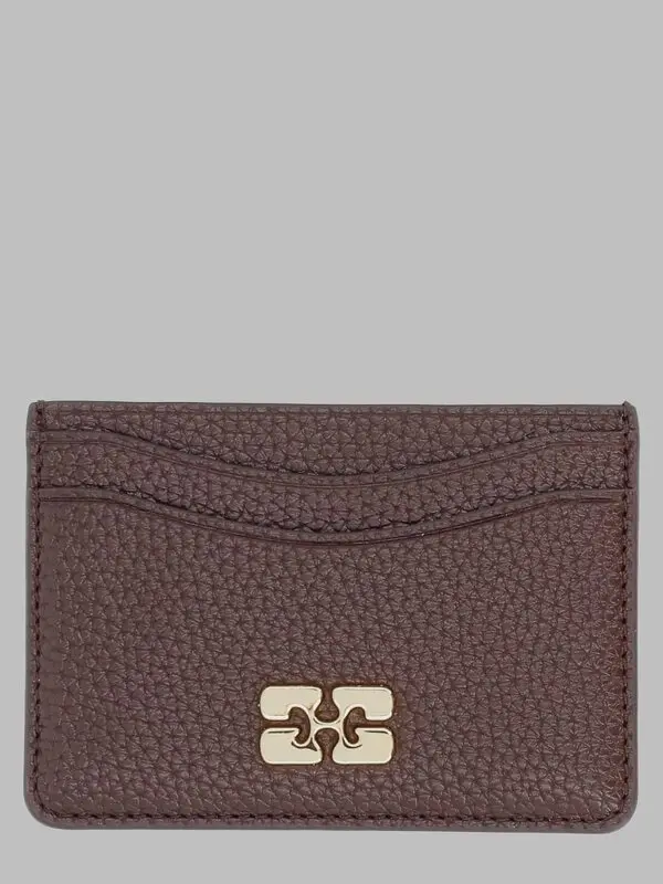 GANNI Bou Card Holder - Brown