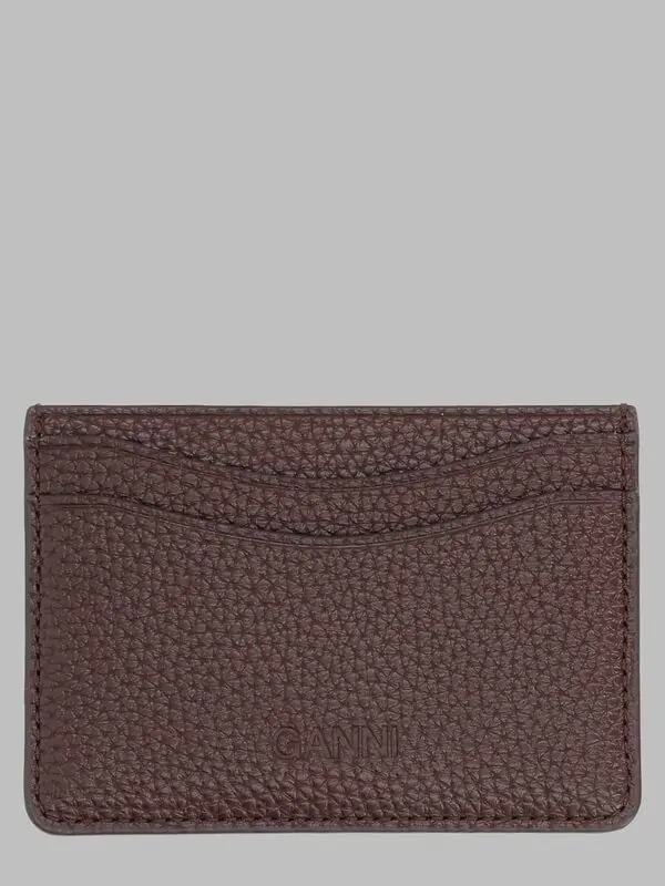 GANNI Bou Card Holder - Brown