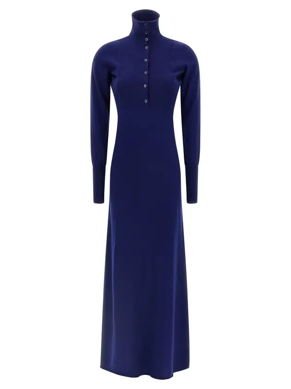TOM FORD Long Cashmere Polo Dress - Blue