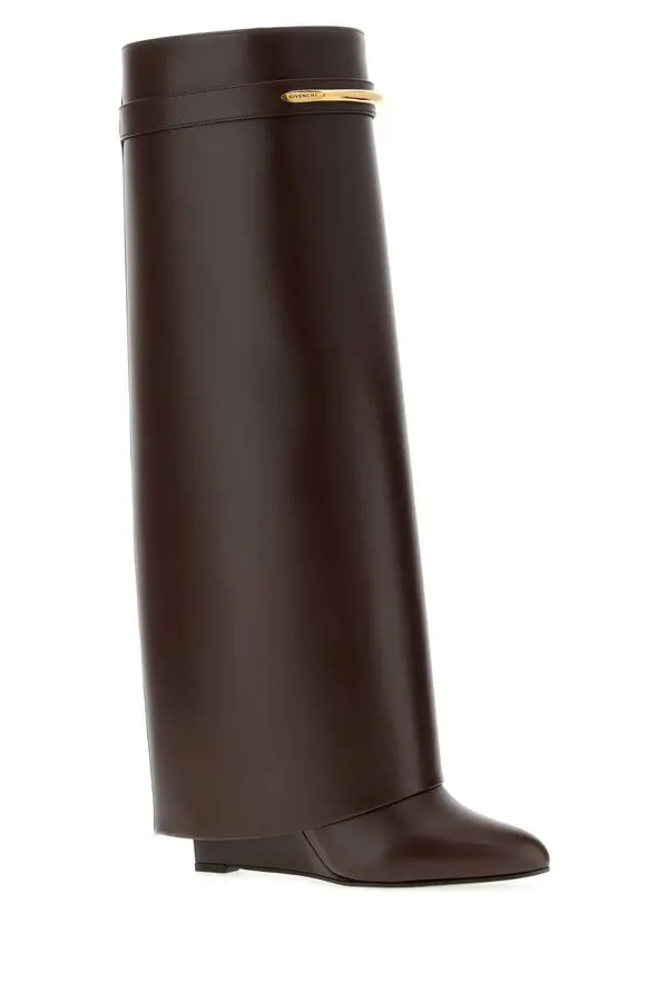Givenchy Chocolate Leather Shark Boots - Brown