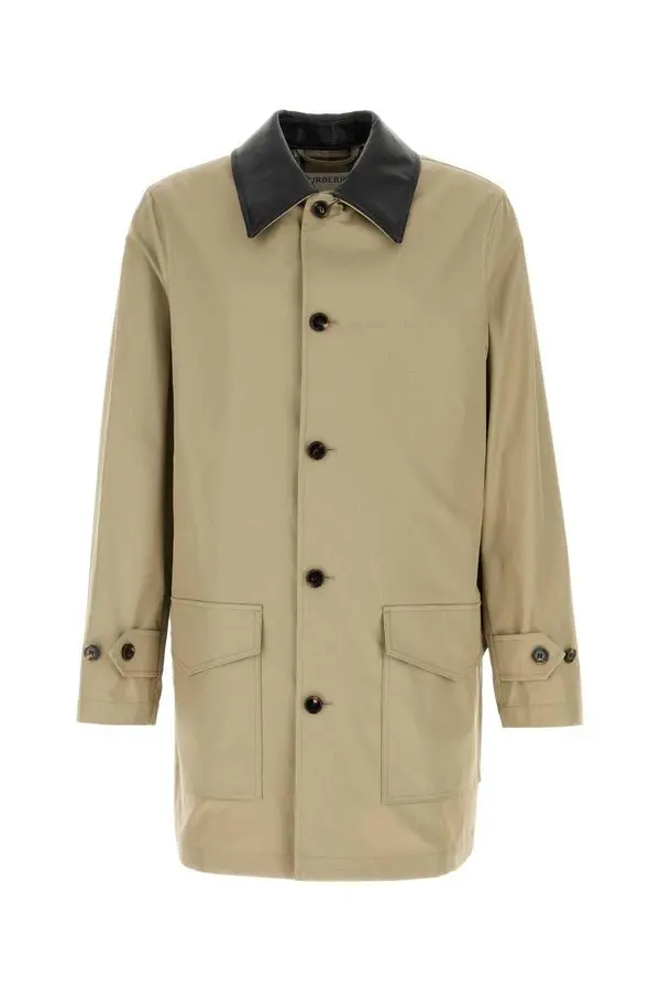 Burberry Cappuccino Cotton Meadowbank Overcoat - Brown