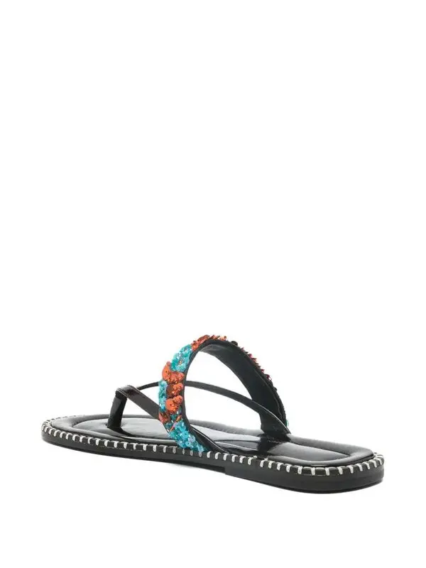 Dries Van Noten Sandals 00280-ws261-95 W.l.shoes Emb Q.0857 - Blue