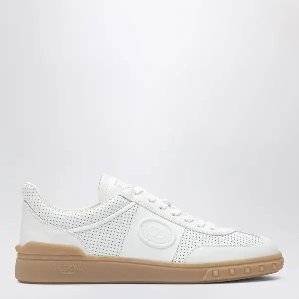 Valentino Garavani Upvillage Sneakers In Perforated Leather - White