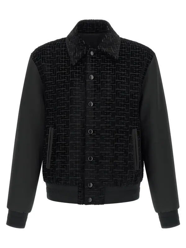 Balmain Velvet Bomber Jacket - Black
