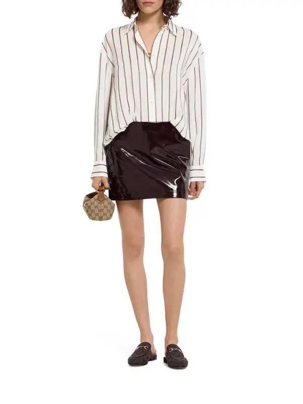 Gucci Vertical Striped Silk Shirt