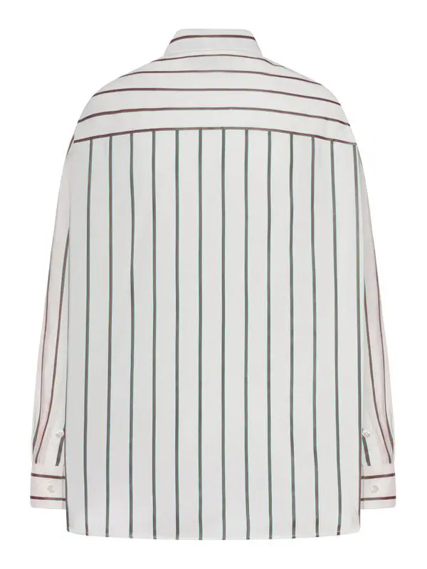 Gucci Vertical Striped Silk Shirt