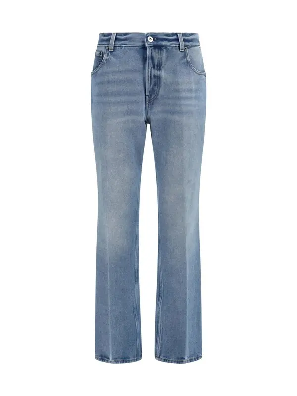 Miu Miu Washed Denim Five-pocket Jeans - Blue