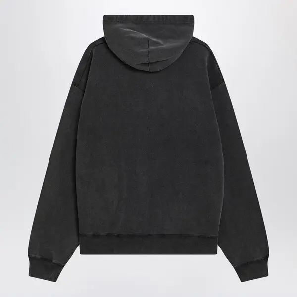 Balenciaga Faded Crayon Loop Oversize Hoodie - Black