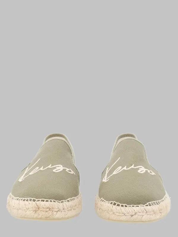Kenzo Embroidered Logo Espadrille - Green