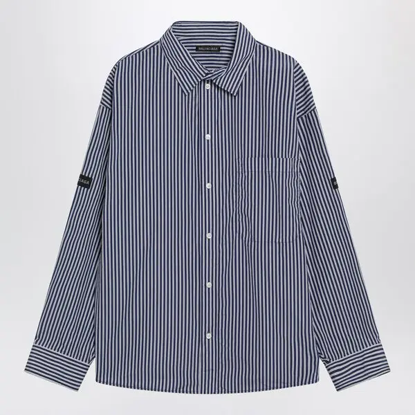 Balenciaga Oversize Navy And White Striped Shirt