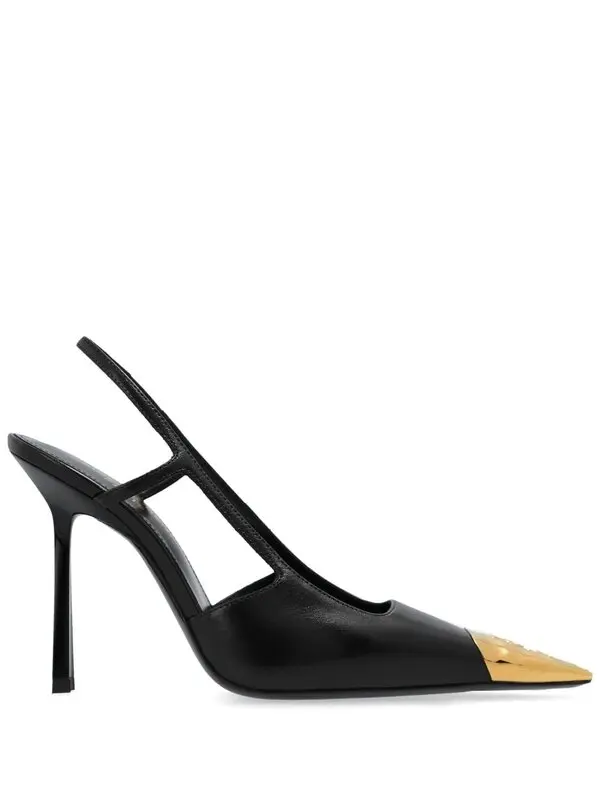 Saint Laurent Jeanne Leather Slingback Pumps - Multicolor