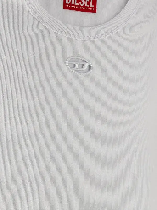 DIESEL® T-ribber-od T-shirt - White