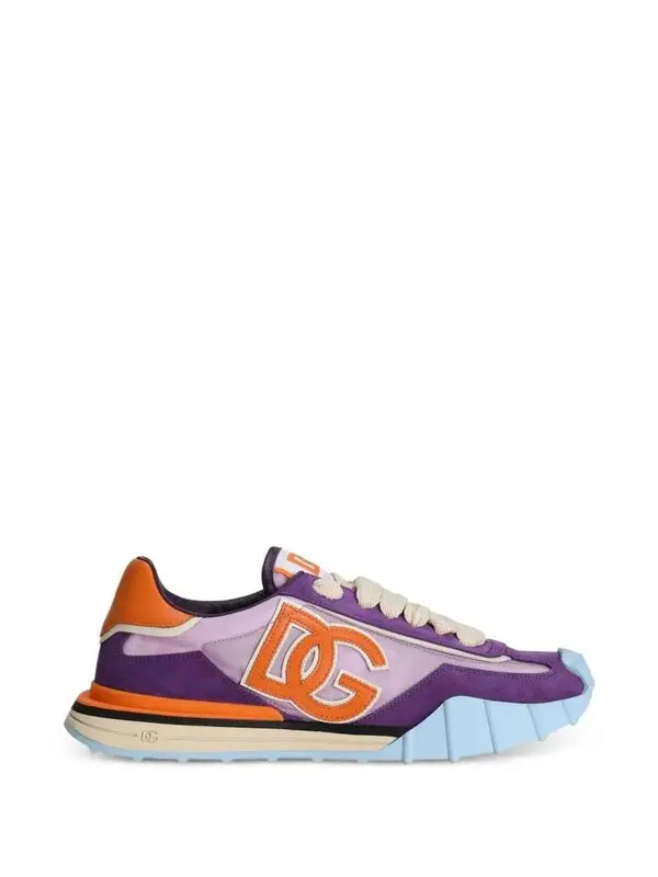 Dolce & Gabbana Logo Appliqué Sneakers - Multicolor