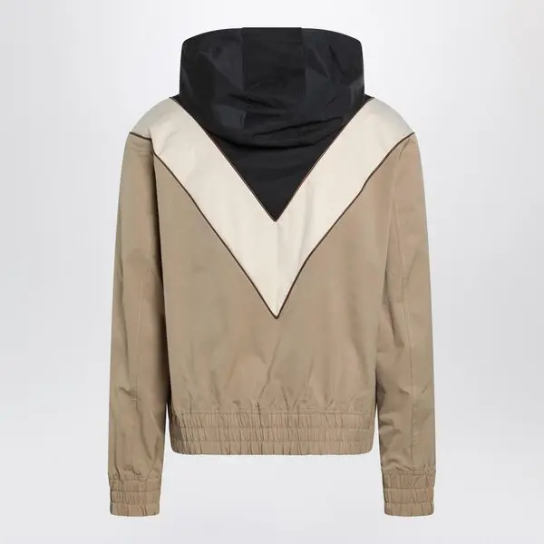 Valentino Garavani Butter And Camel Jacket With Vlogo Patch