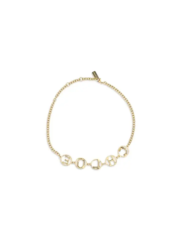 Chloé Script Choker Necklace - Gold