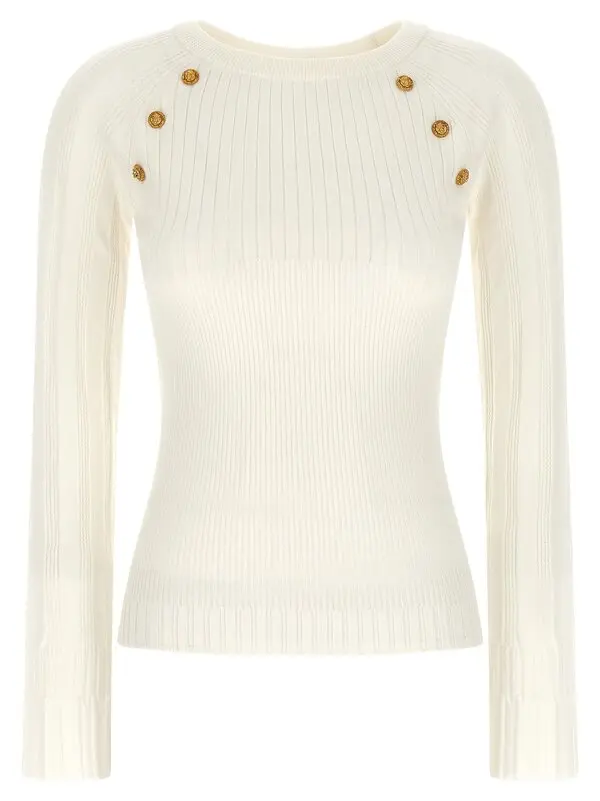 Balmain 3 Buttons Sweater - White