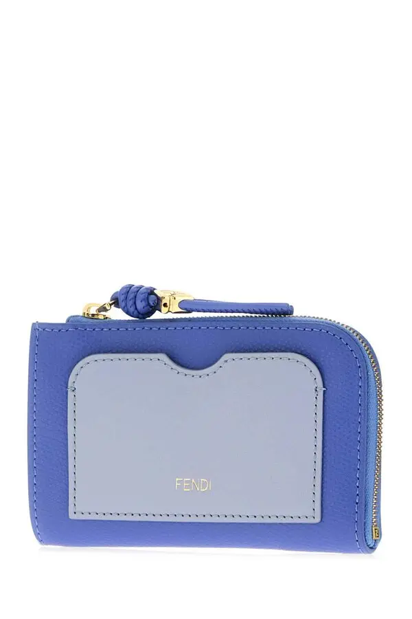 Fendi Leather Coin Purse - Blue