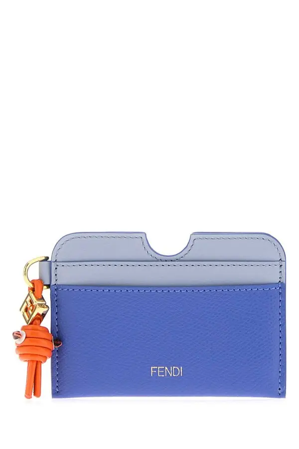 Fendi Two-tone Leather Card Holder