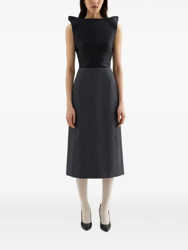 JIL SANDER Silk And Wool Cropped Top
